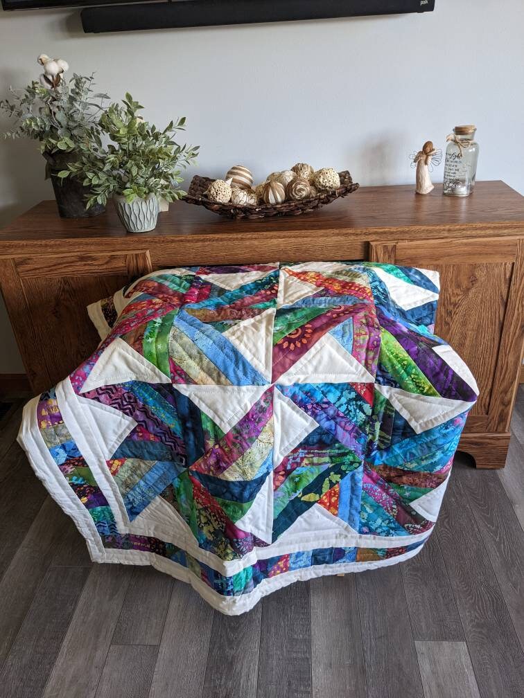 Dancing Pinwheels 55 X 70 Hand Quilted - Etsy