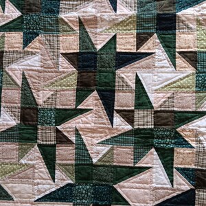 Bold Green Stars Throw Quilt 52" X 66" - Etsy