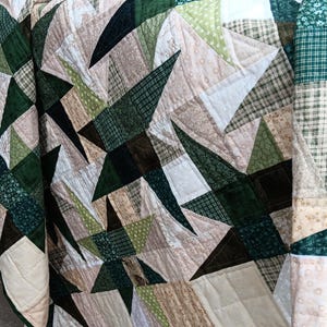 Bold Green Stars Throw Quilt 52" X 66" - Etsy