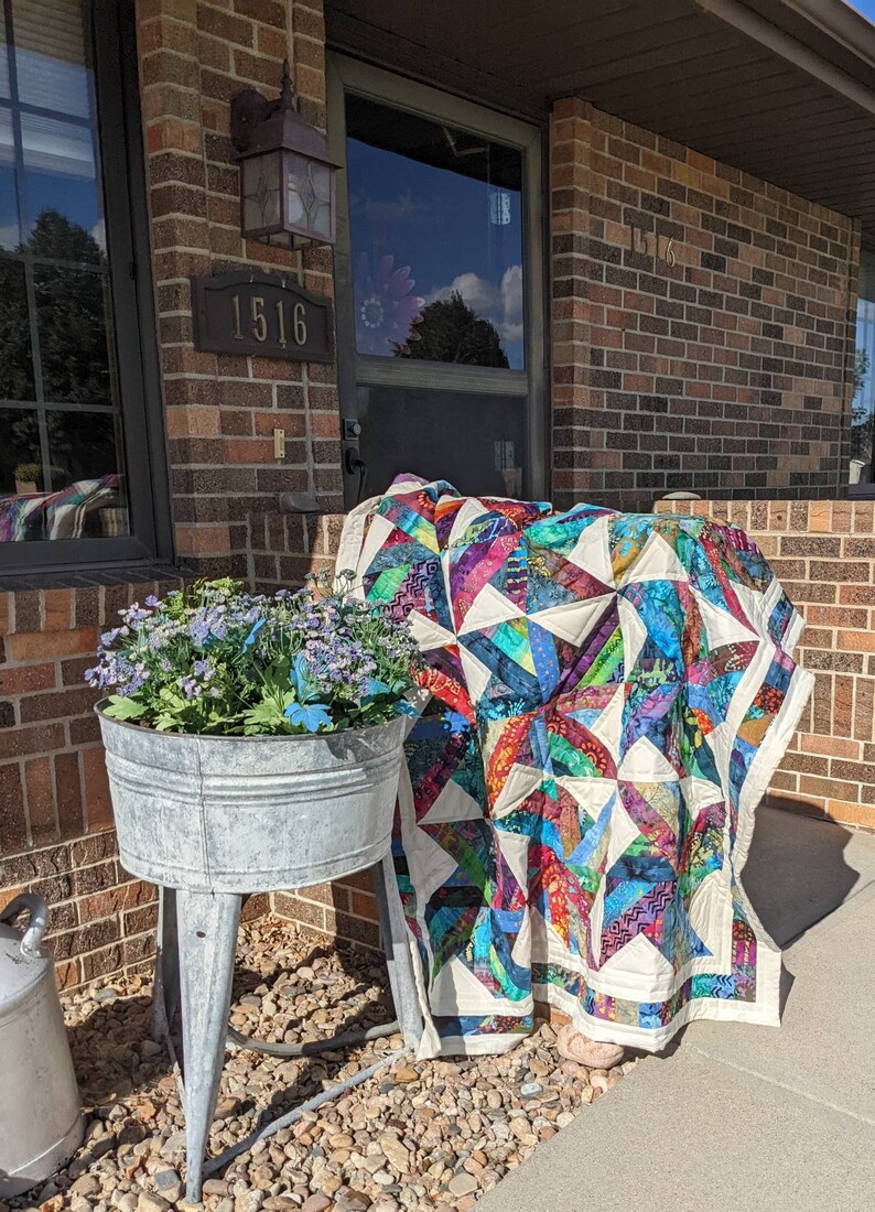 Dancing Pinwheels 55 X 70 Hand Quilted - Etsy