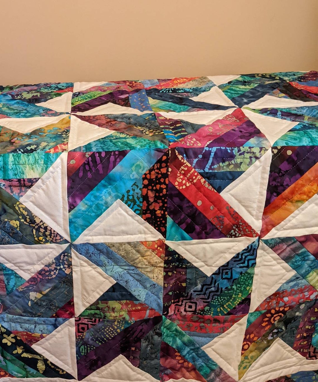 Dancing Pinwheels 55 X 70 Hand Quilted - Etsy