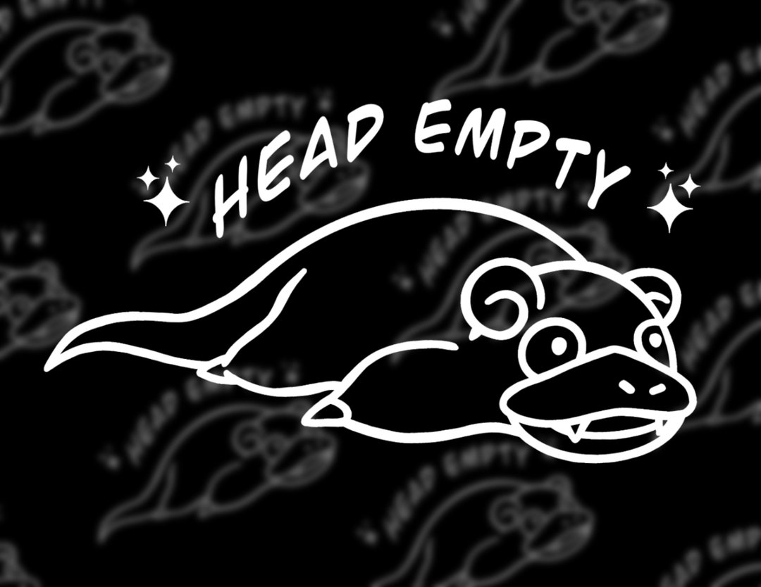 Head Empty Slowpoke Vinyl Decal - Etsy