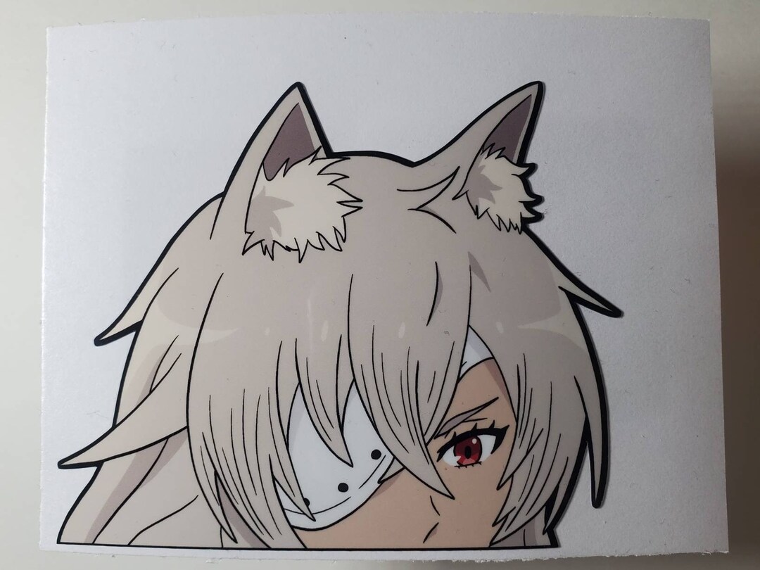 Sword King Anime Peeker Sticker - Etsy