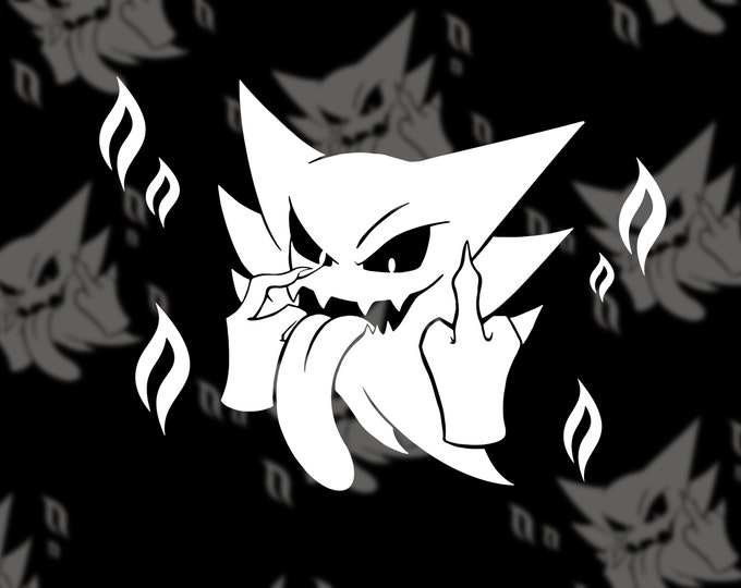 Ghost Middle Finger Vinyl Decal Sticker - Etsy