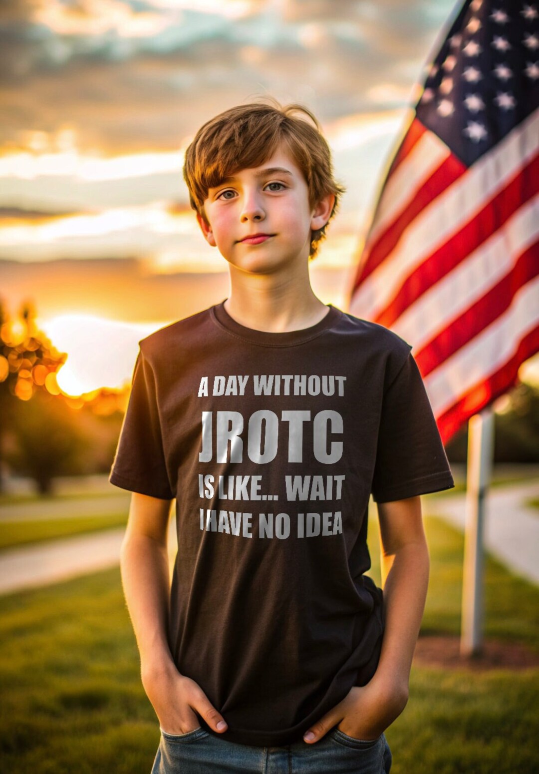 Funny JROTC Shirt - A Day Without JROTC is Like Wait I Have No Idea Men ...