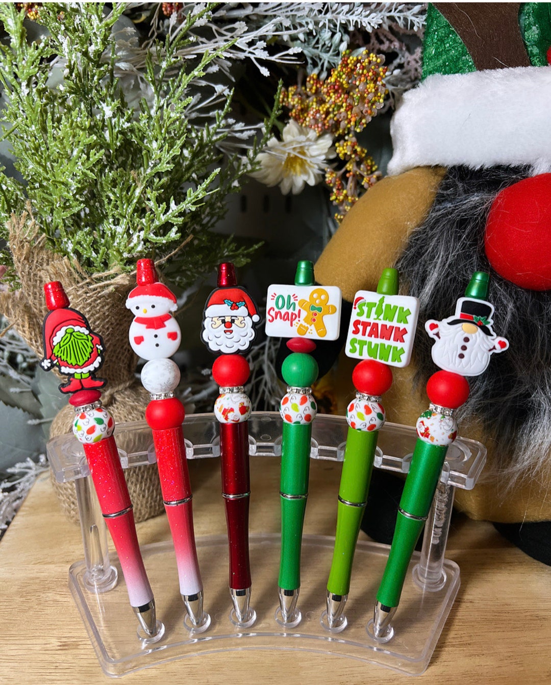 Christmas Beaded Pen | Christmas Pen | Cute Christmas Beaded Pen | Cute ...