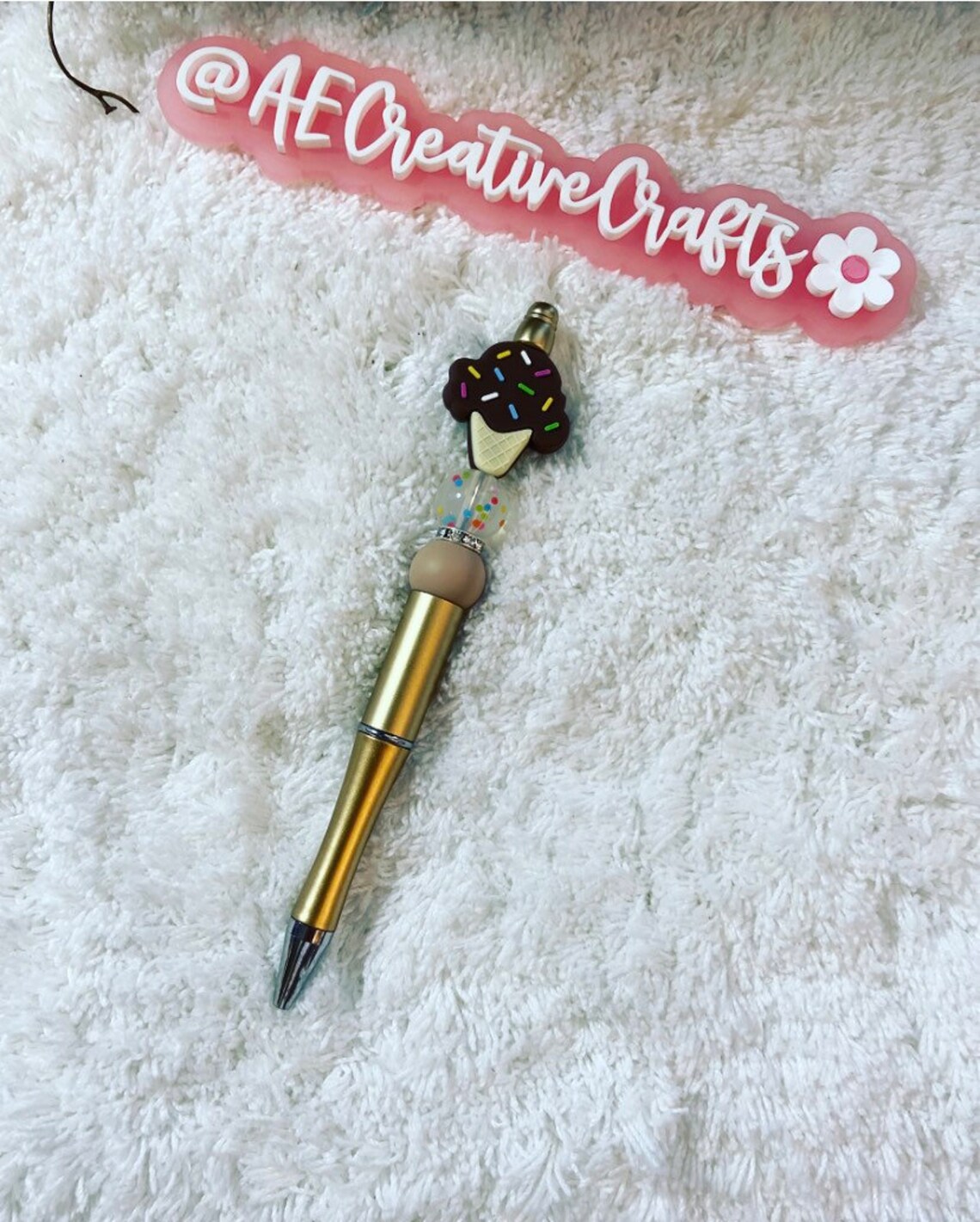 Ice Cream Beaded Pen Ice Cream Pen Ice Cream Silicone - Etsy