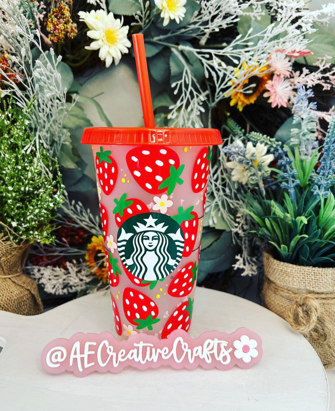 Strawberry Starbucks Cup | Strawberry Cup | Strawberry Coffee Cup ...