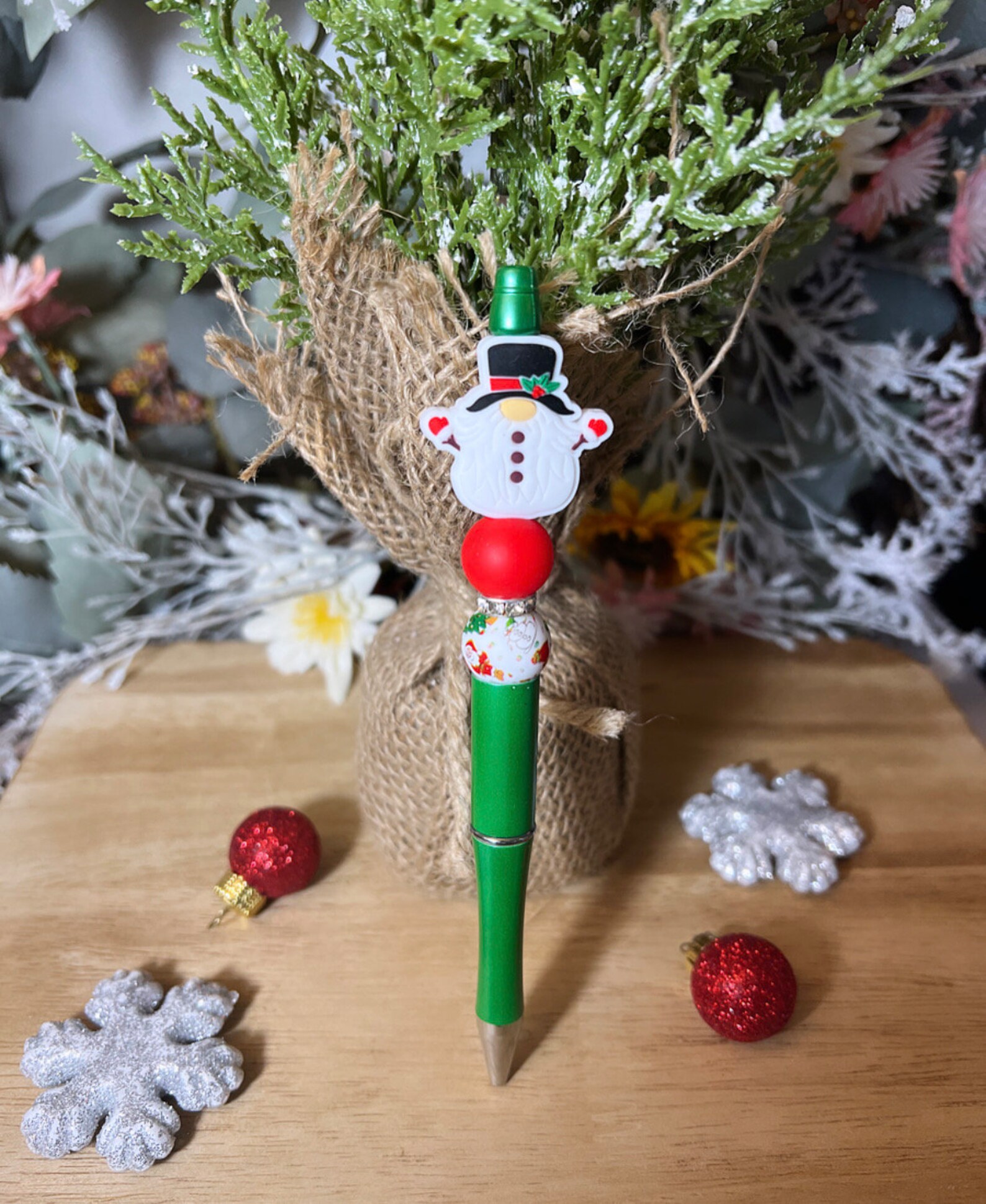 Christmas Beaded Pen | Christmas Pen | Cute Christmas Beaded Pen | Cute ...