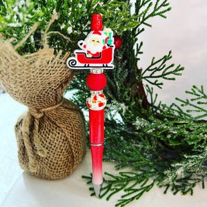 Christmas Beaded Pen | Christmas Pen | Cute Christmas Beaded Pen | Cute ...