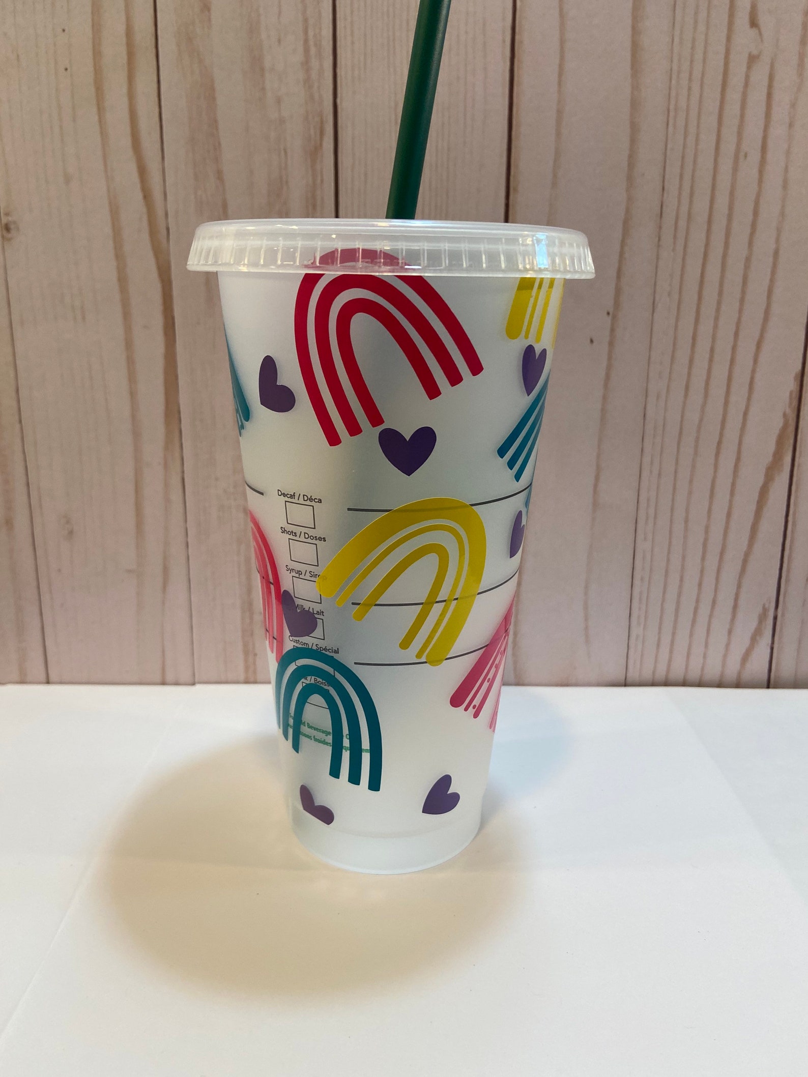 Rainbow Starbucks Cold Cup Rainbows Rainbow Cup Colorful | Etsy