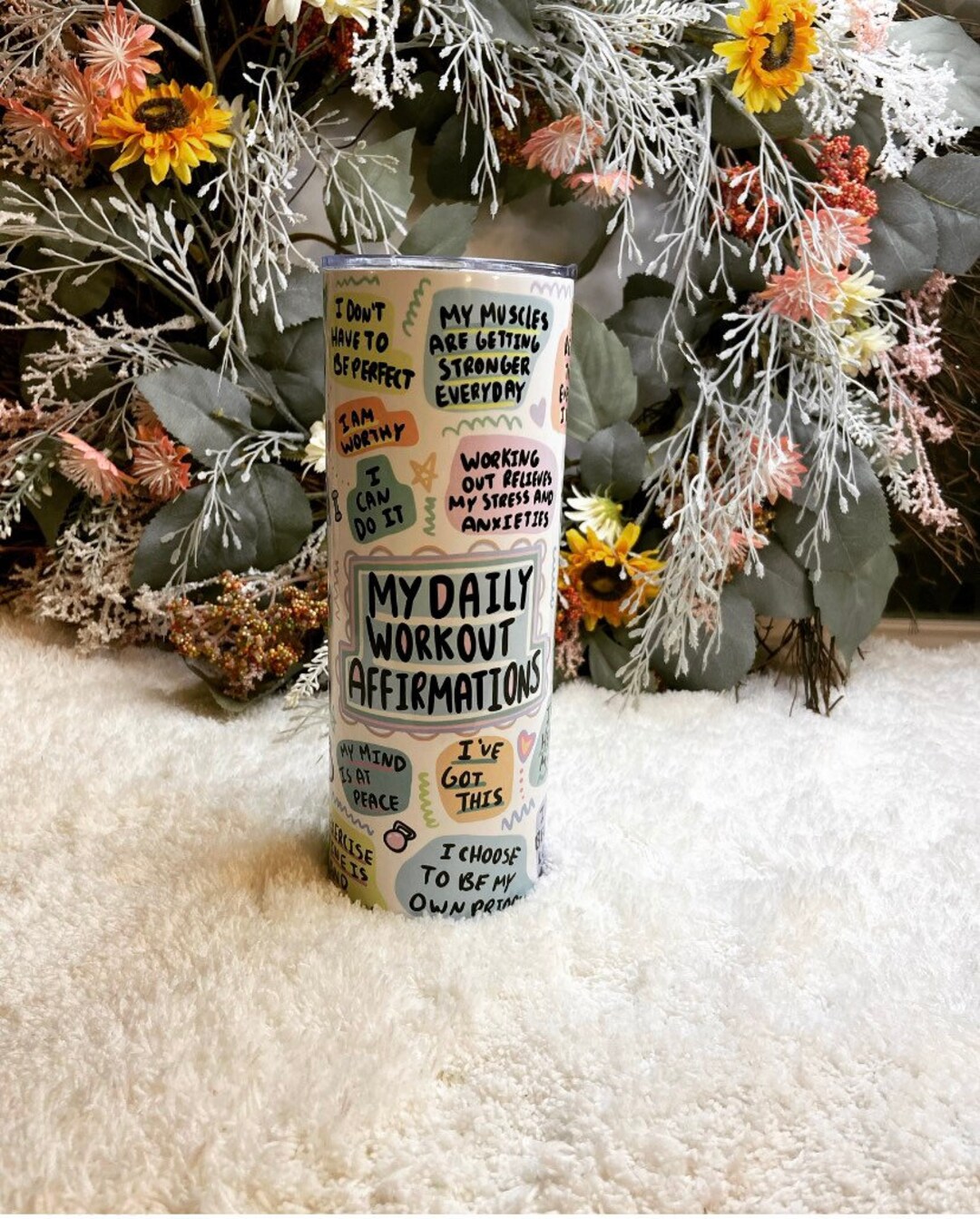 Workout Affirmation Tumbler | Fitness Cup | Fitness Tumbler | Workout ...