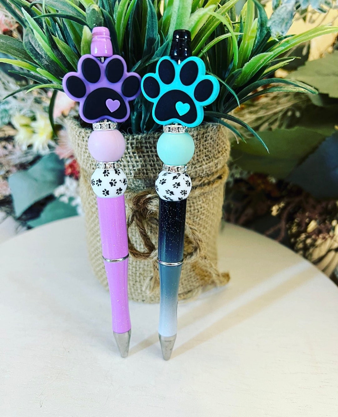 Dog Paw Silicone Beaded Pen | Dog Paw Pen | Dog Lover Pen | Dog Paw Pen ...