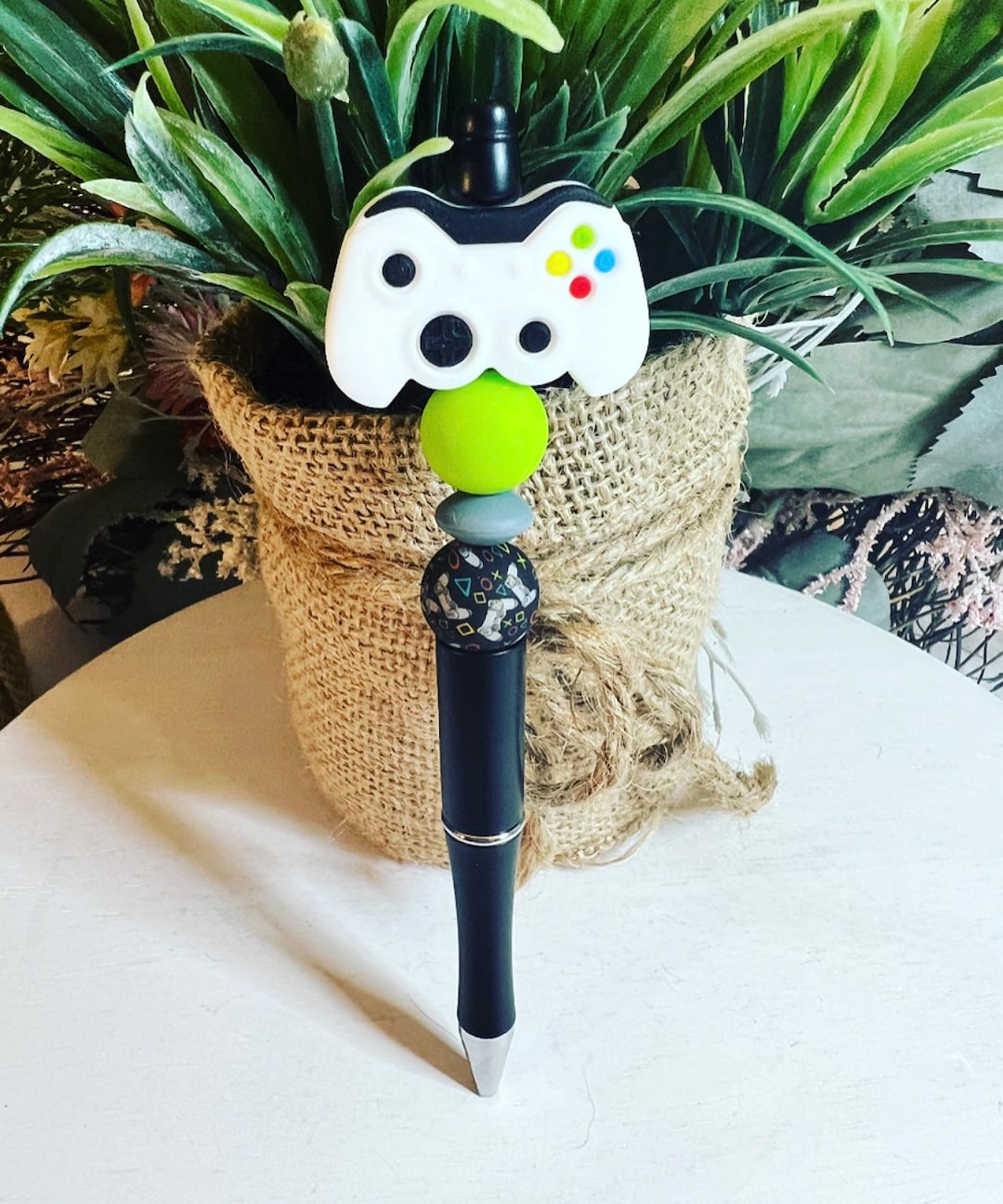Gamer Beaded Pen | Game Control Beaded Pen | Gamer Pen | Beaded Pen ...