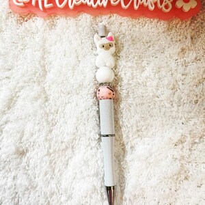 Llama Beaded Pen | Llama Pen | Llama Silicone Beaded Pen | Cute Pen ...