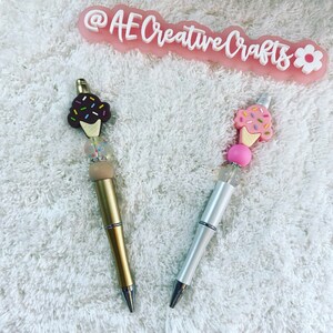 Ice Cream Beaded Pen | Ice Cream Pen | Ice Cream Silicone Beaded Pen ...