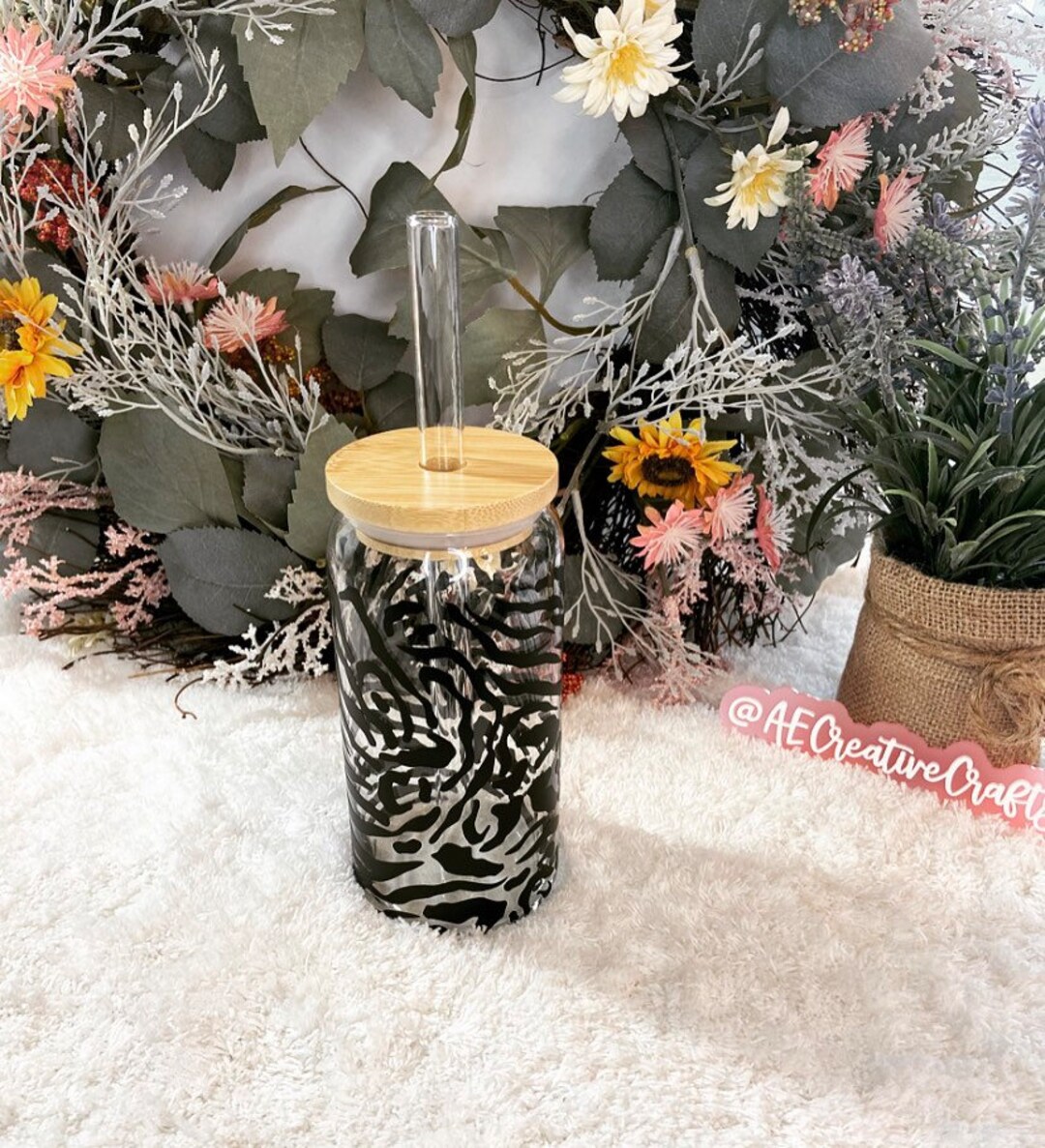 Zebra Print Libbey Cup | Zebra Print Cup | Zebra Print Coffee Cup ...