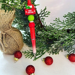 Christmas Beaded Pen | Christmas Pen | Cute Christmas Beaded Pen | Cute ...