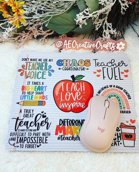 Teacher Mouse Pad Teacher Gift Mouse Pad Teacher Life - Etsy