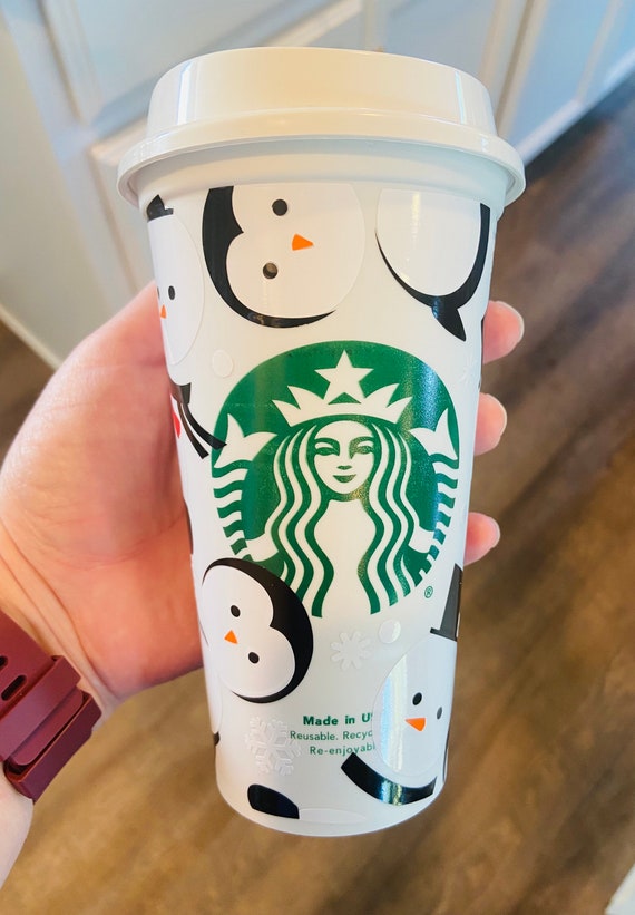 Winter Starbucks Hot Cup Winter Cup Winter Snowman Cup | Etsy