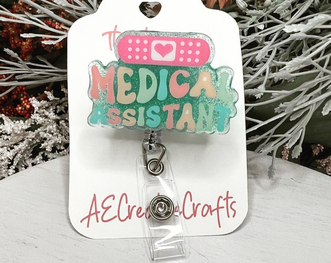 Medical Assistant Badge Reel Medical Assistant ID Holder Medical ...