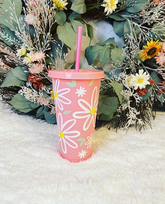 Daisy Cold Cup Daisies Cup Spring Cup Daisy Coffee Cup | Etsy