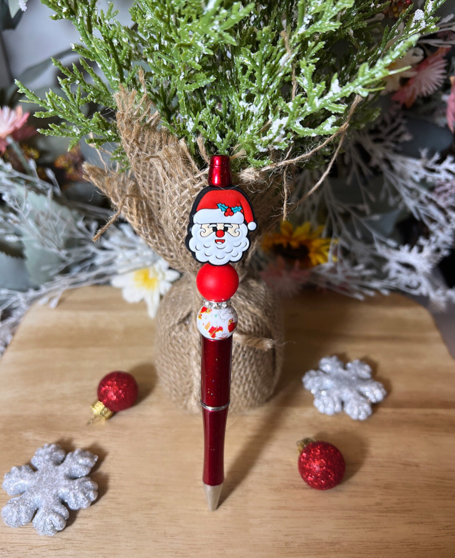 Christmas Beaded Pen | Christmas Pen | Cute Christmas Beaded Pen | Cute ...