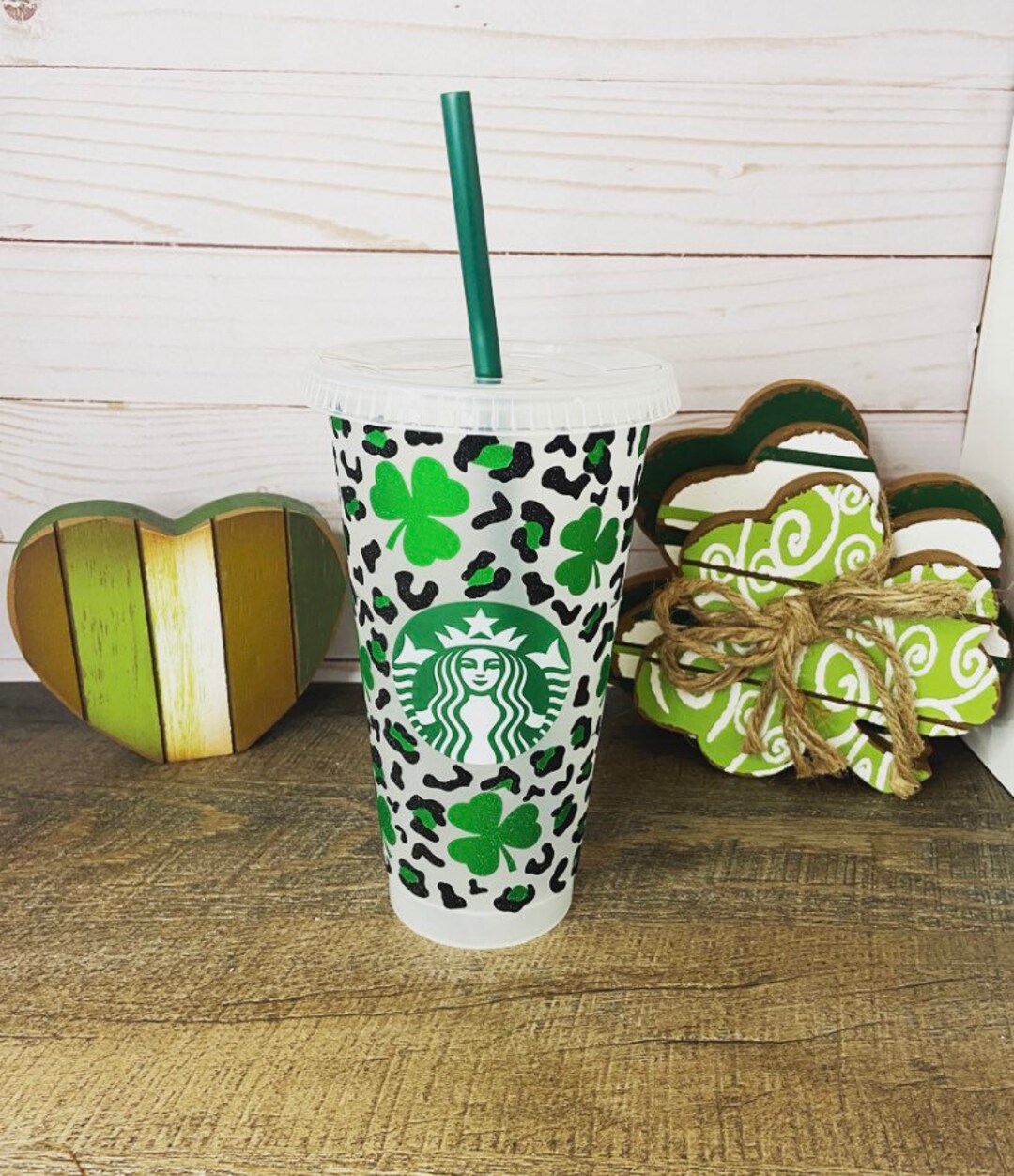 St Patricks Day Leopard Starbucks Cup | Saint Patricks Day Cup ...