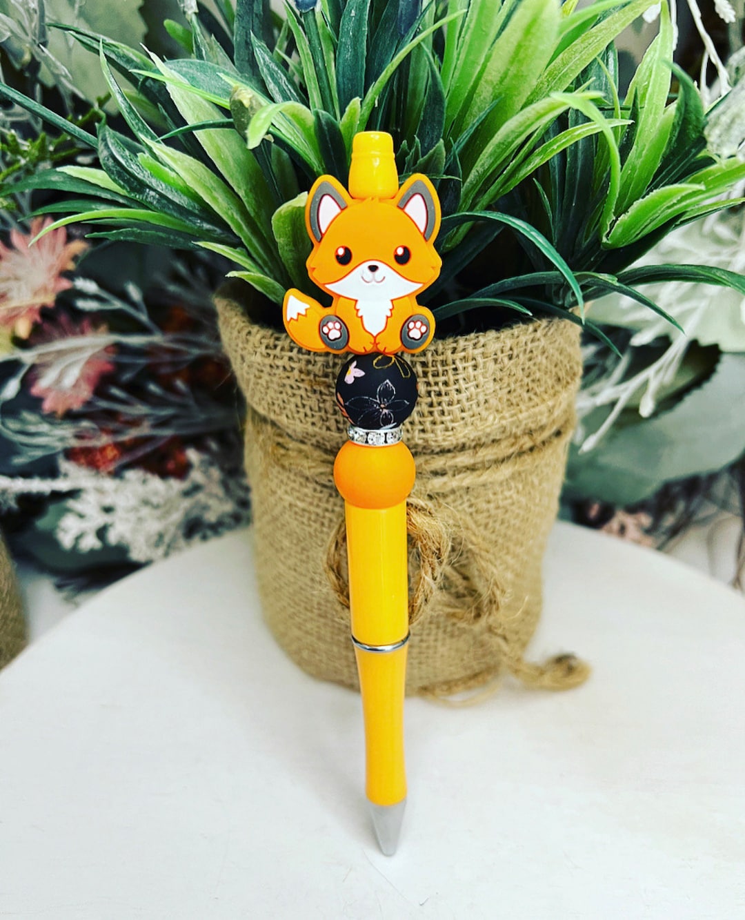 Fox Beaded Pen | Fox Lover Beaded Pen | Fox Pen | Beaded Pen | Work Pen ...