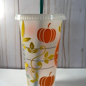 Fall Starbucks Cold Cup Fall Cup Fall Cups Fall Pumpkin Cup Autumn Cup ...