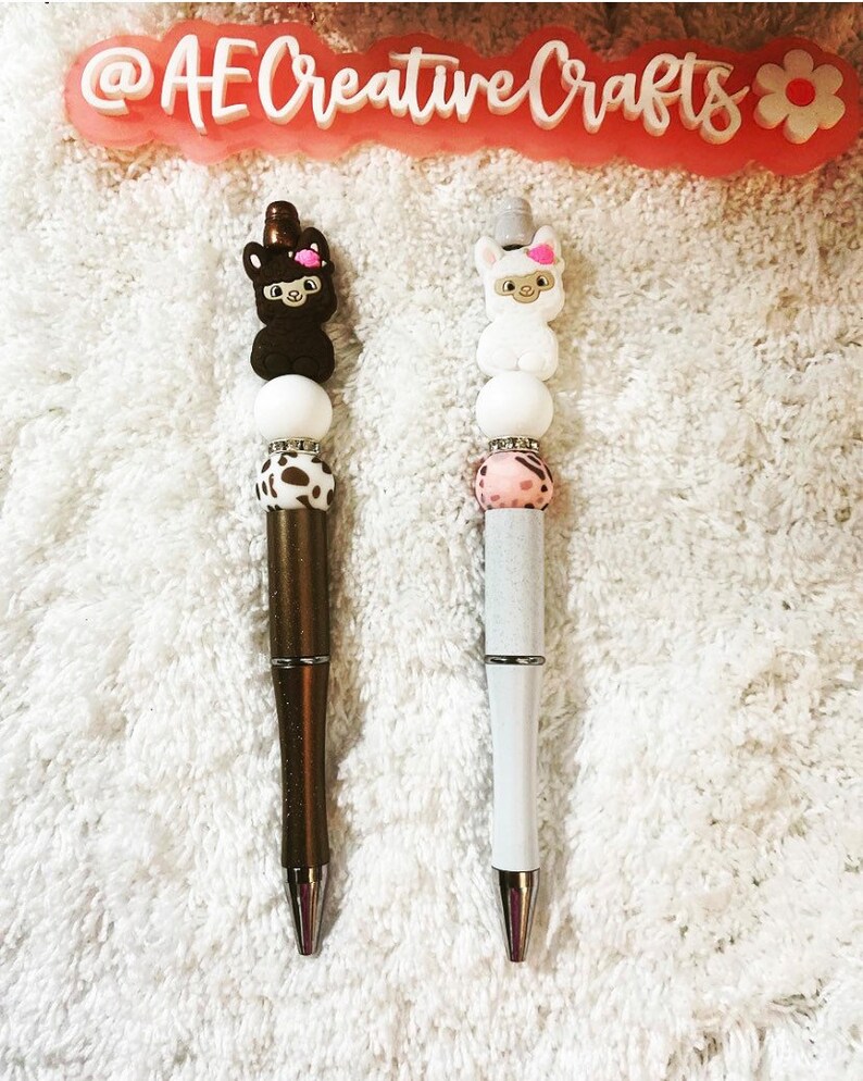 Llama Beaded Pen Llama Pen Llama Silicone Beaded Pen - Etsy