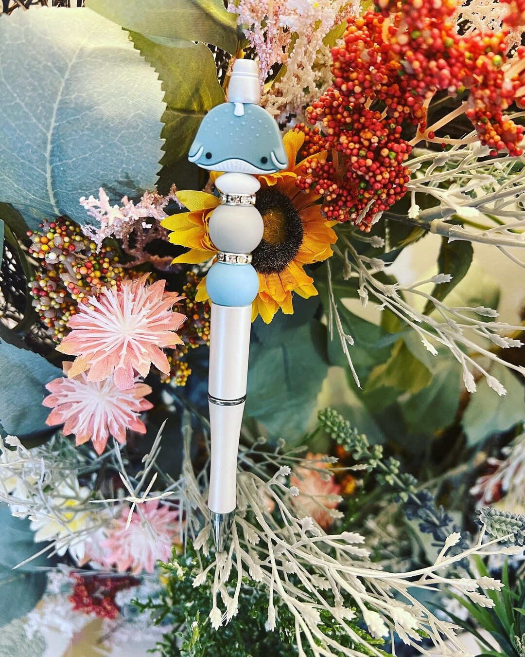 Narwhal Beaded Pen | Whale Pen | Cute Pen | Beaded Pen | Work Pen | Pen ...