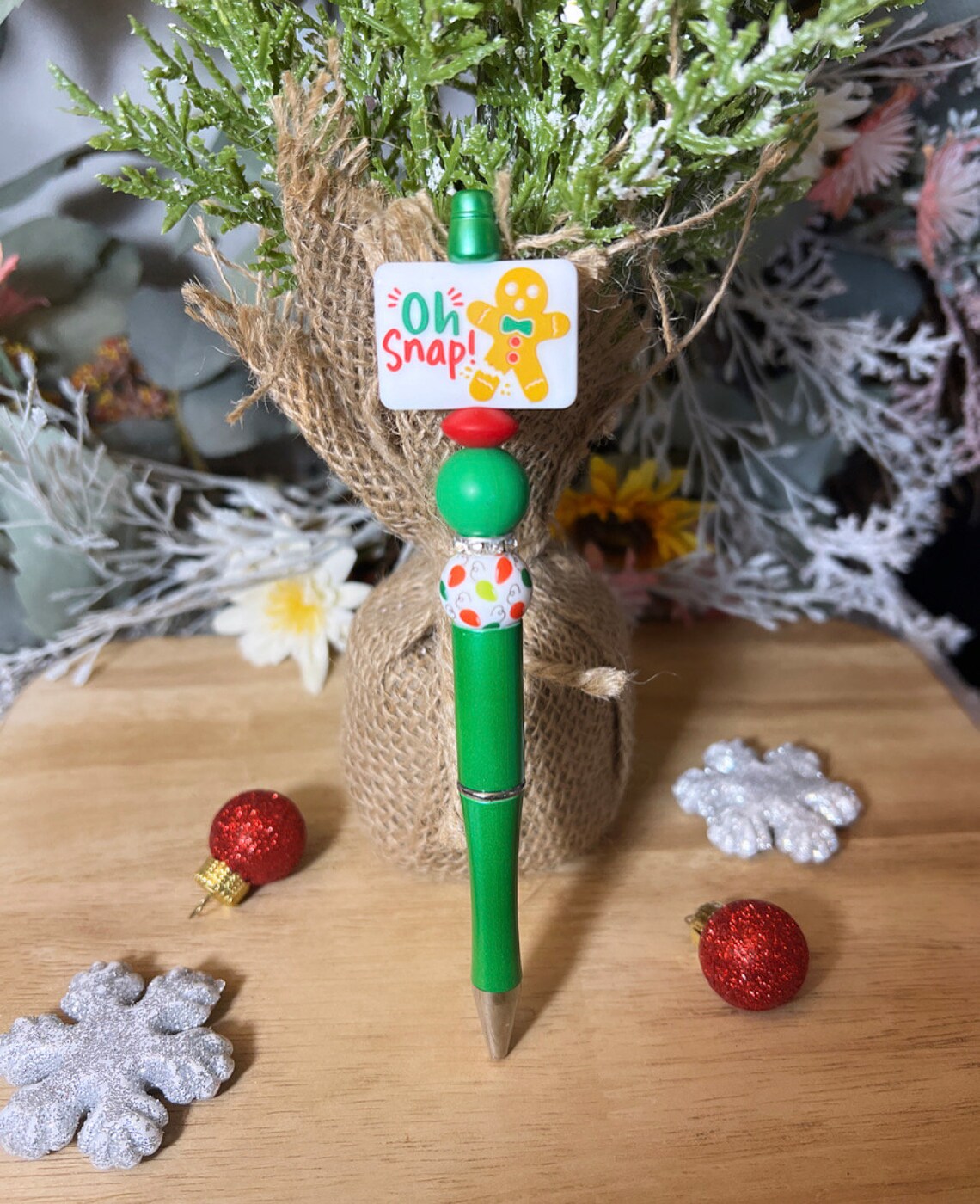 Christmas Beaded Pen | Christmas Pen | Cute Christmas Beaded Pen | Cute ...