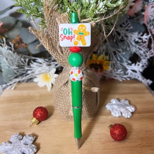 Christmas Beaded Pen | Christmas Pen | Cute Christmas Beaded Pen | Cute ...