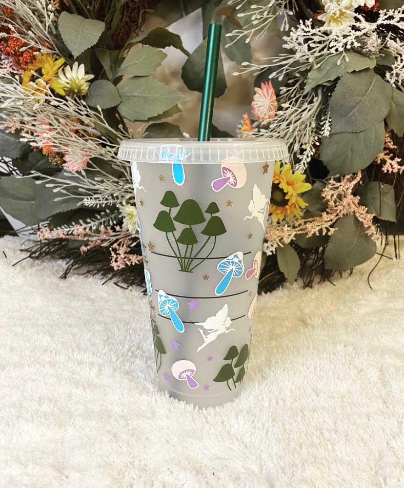 Fairy Starbucks Cold Cup Fairy Cup Mushroom Cup Fairy - Etsy