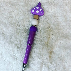 Mushroom Beaded Pen | Plant Lover Beaded | Cute Pen| Beaded Pen | Work ...