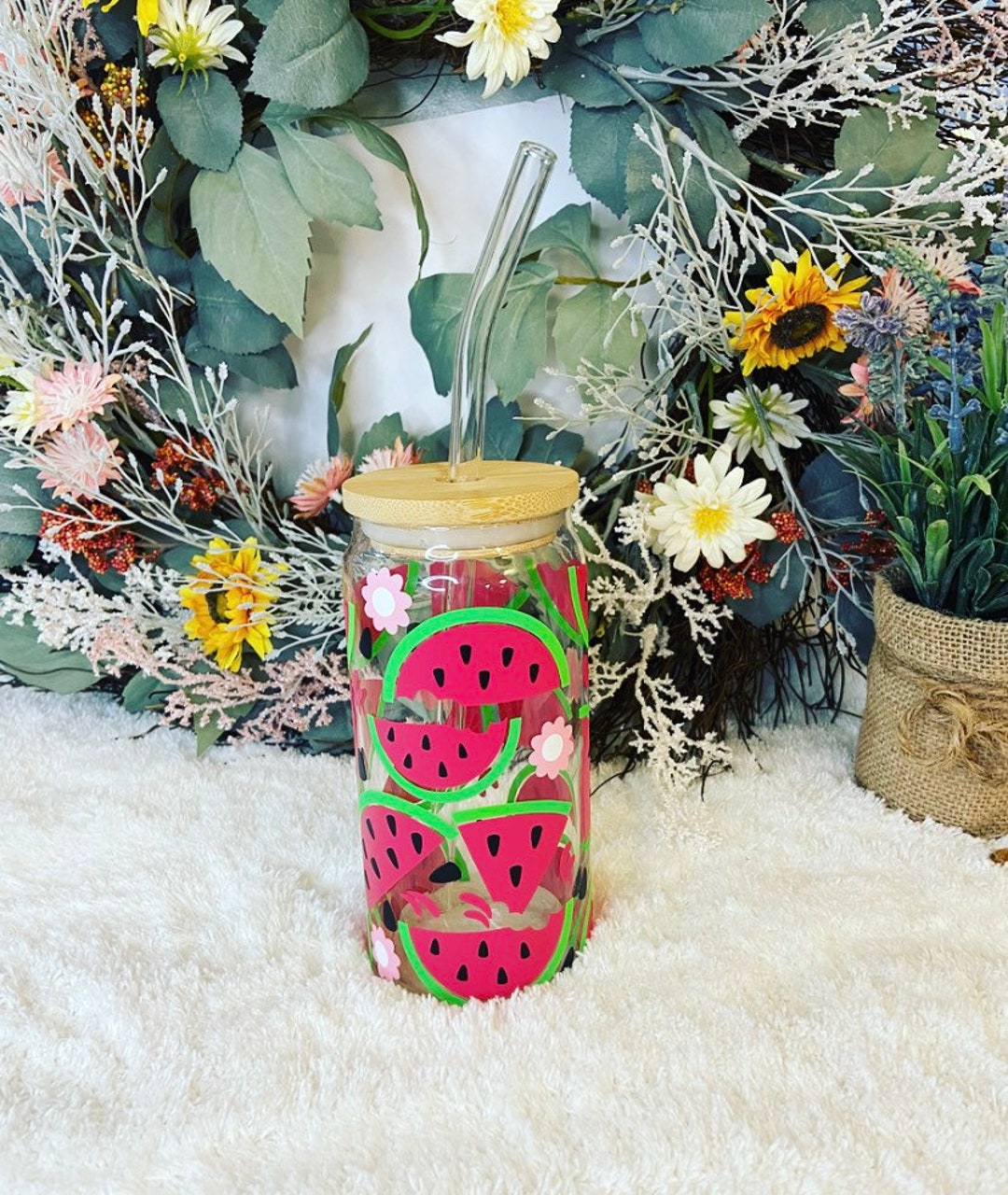 Watermelon Glass Cup | Watermelon Glass | Watermelon Coffee Glass ...