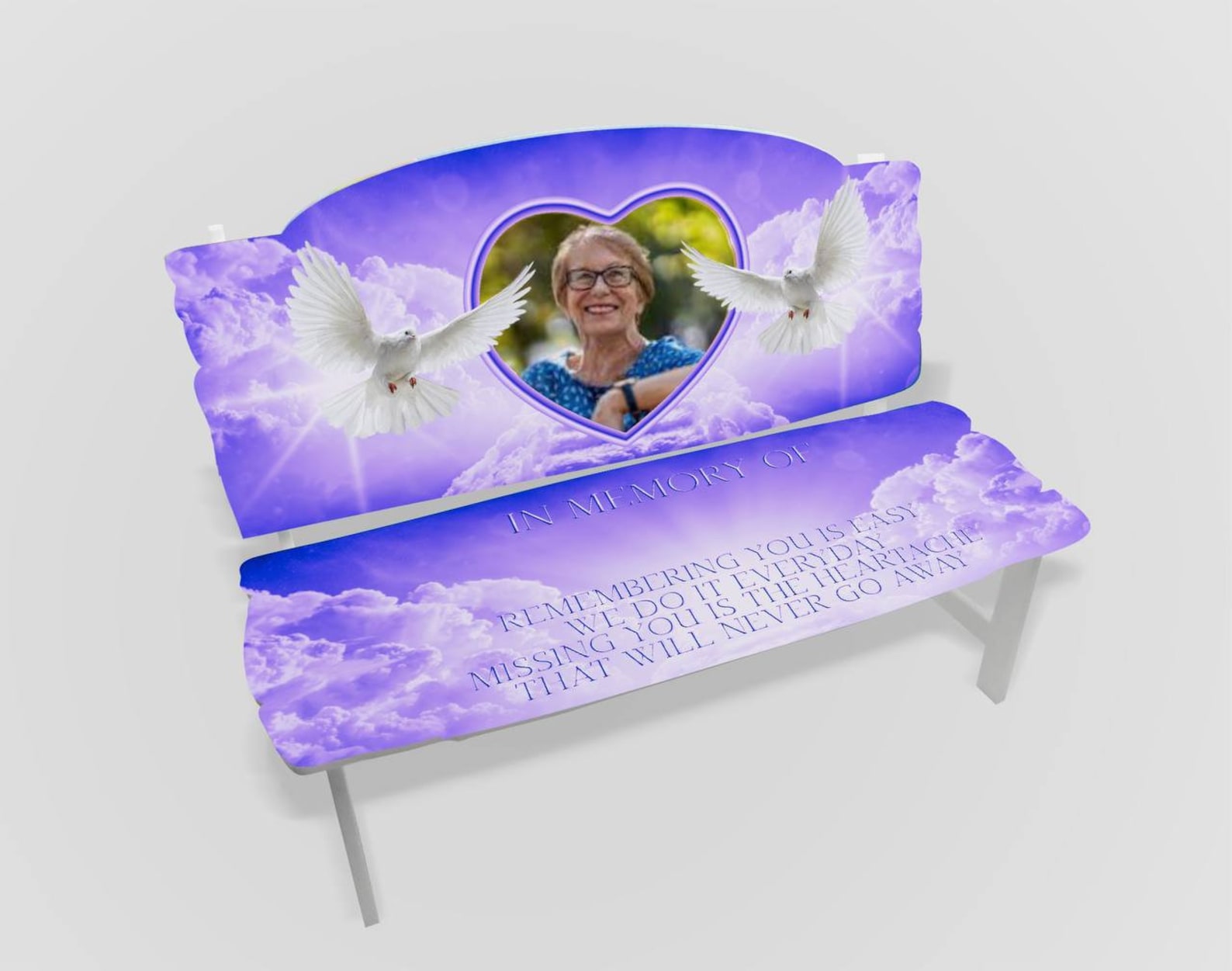 Memorial Bench Template Sublimation - Etsy