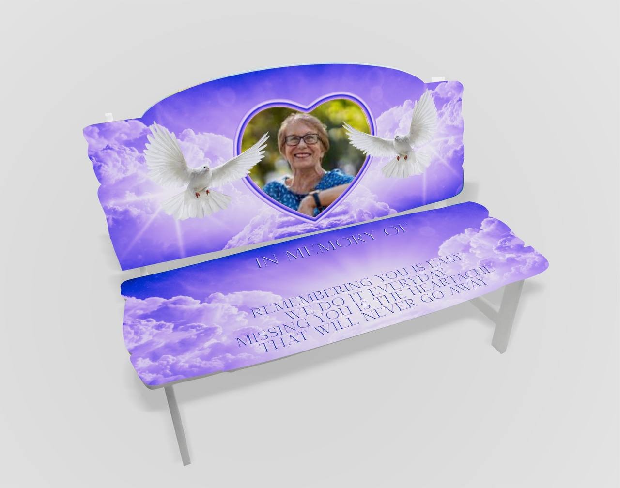Memorial Bench Template Sublimation - Etsy