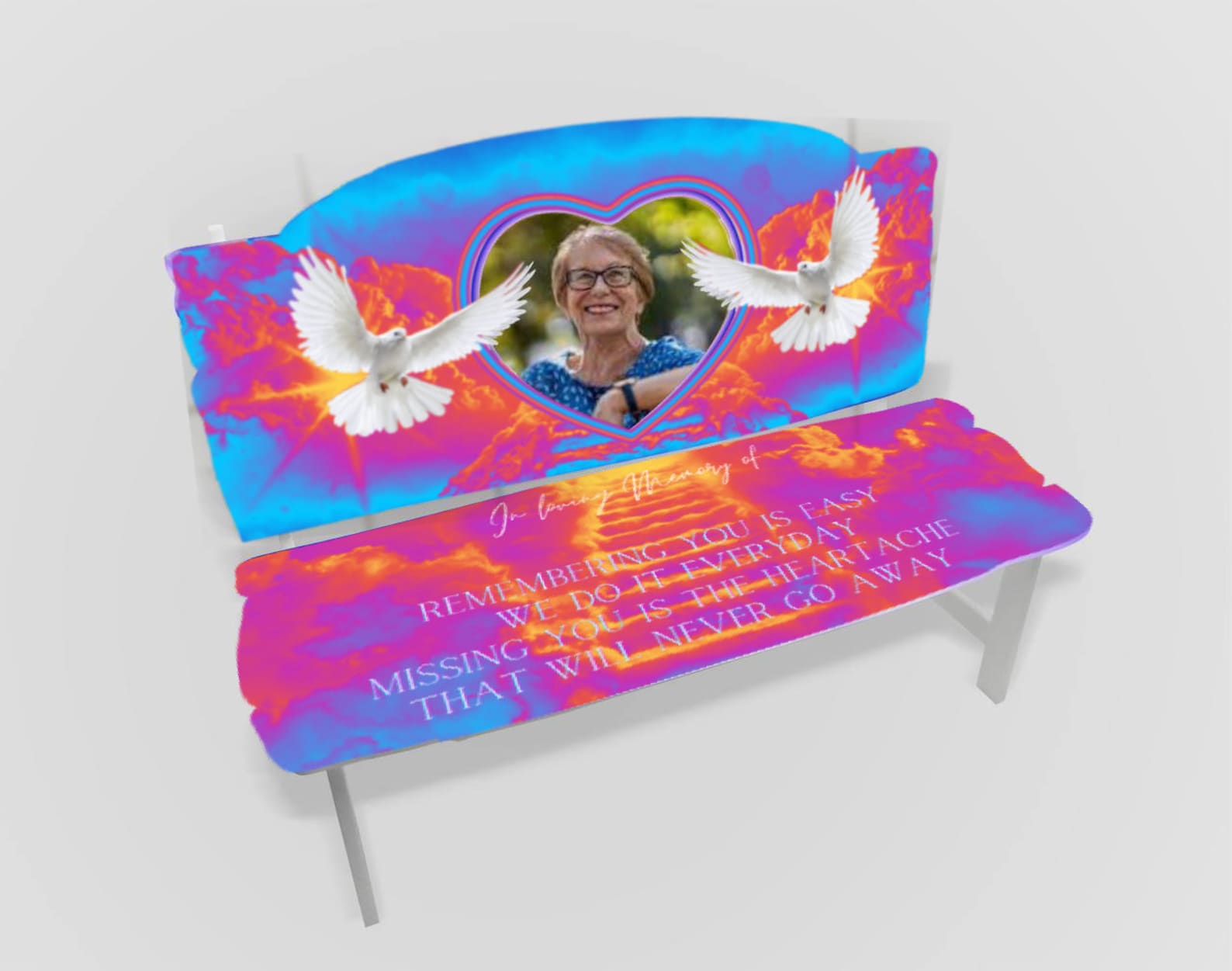 Memorial Bench Template Sublimation - Etsy