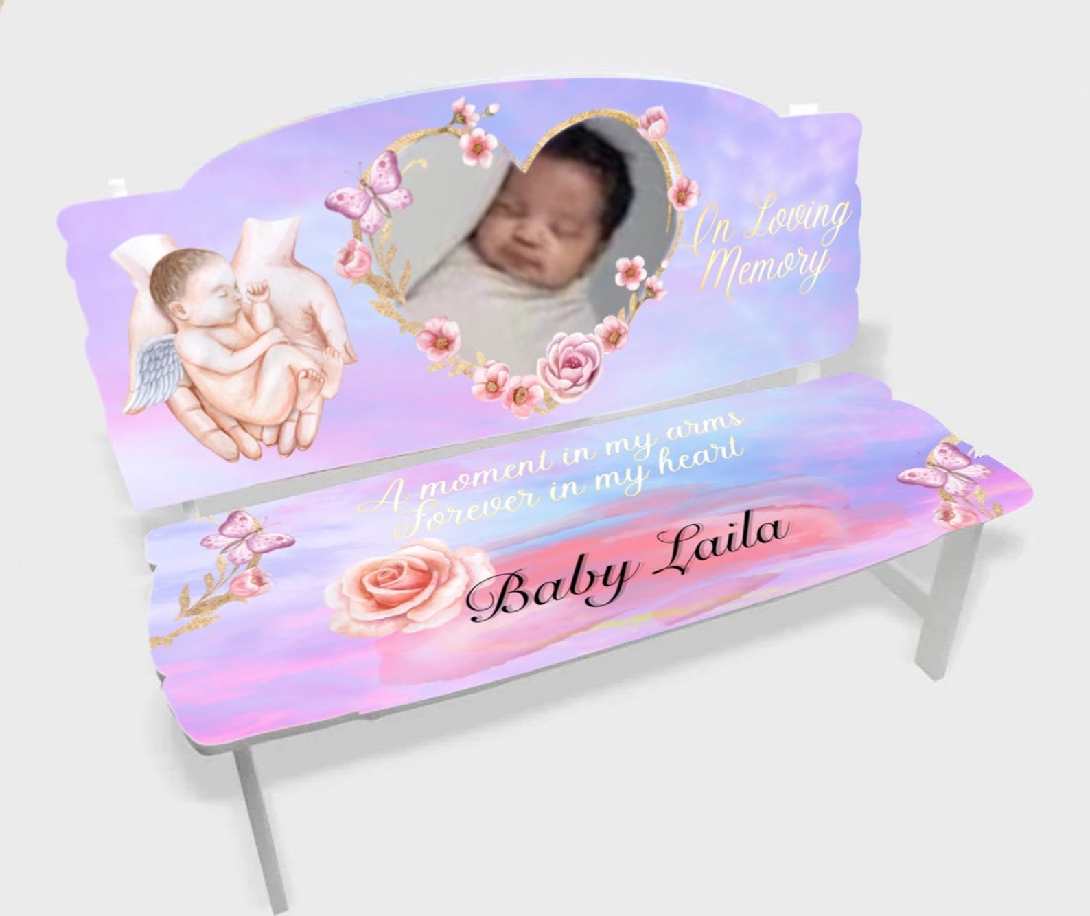 Memorial Bench Template Sublimation PNG Memorial Baby - Etsy