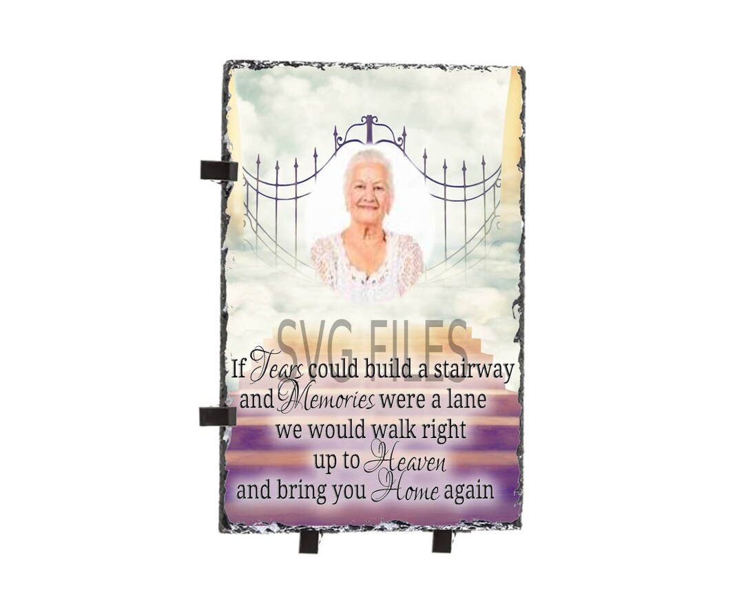 Memorial Plaque Photo Slate Template Sublimation - Etsy