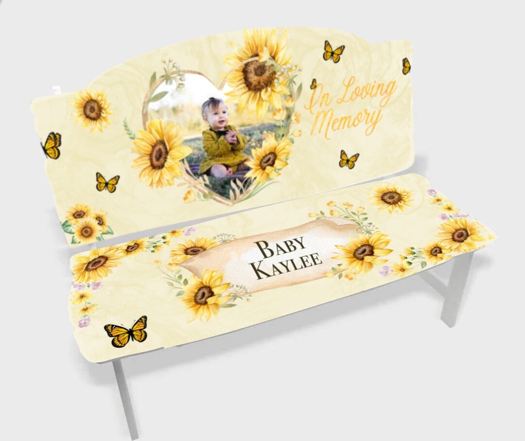Memorial Bench Template Sublimation PNG Plaque Bereavement Gift ...