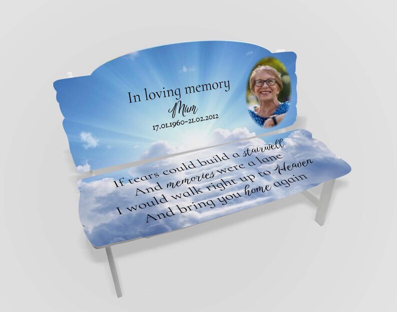 Memorial Bench Template Sublimation Etsy