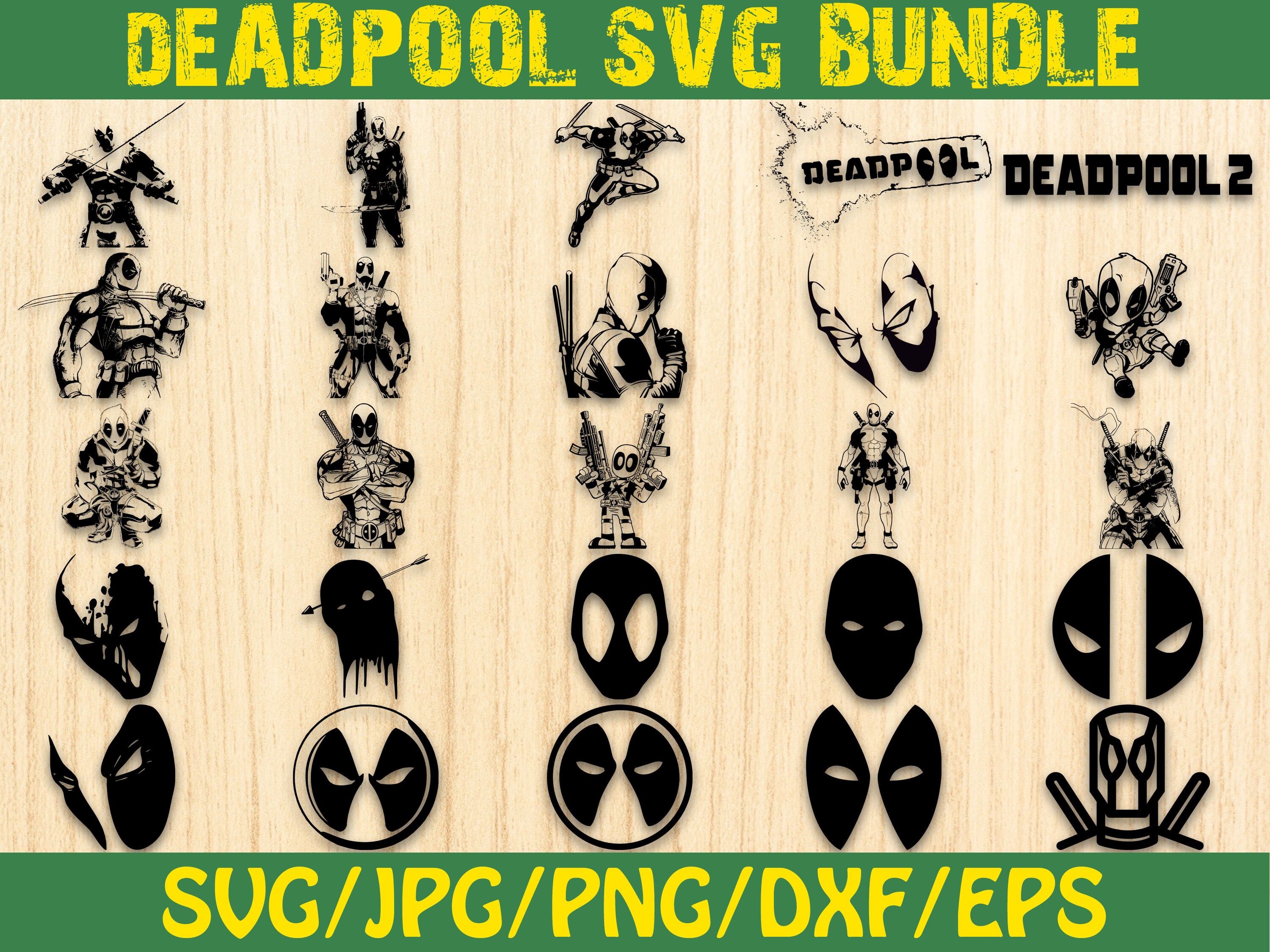Deadpool Svg, 175 Designs Deadpool Svg Bundle, Deadpool Bundle SVG ...