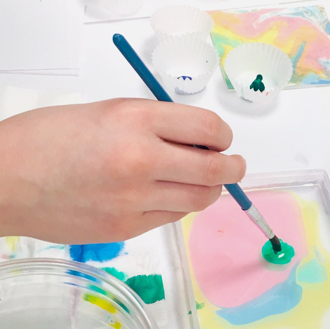 DIY Suminagashi Marbling Kit Ages 4 Printmaking Best Party Craft ...