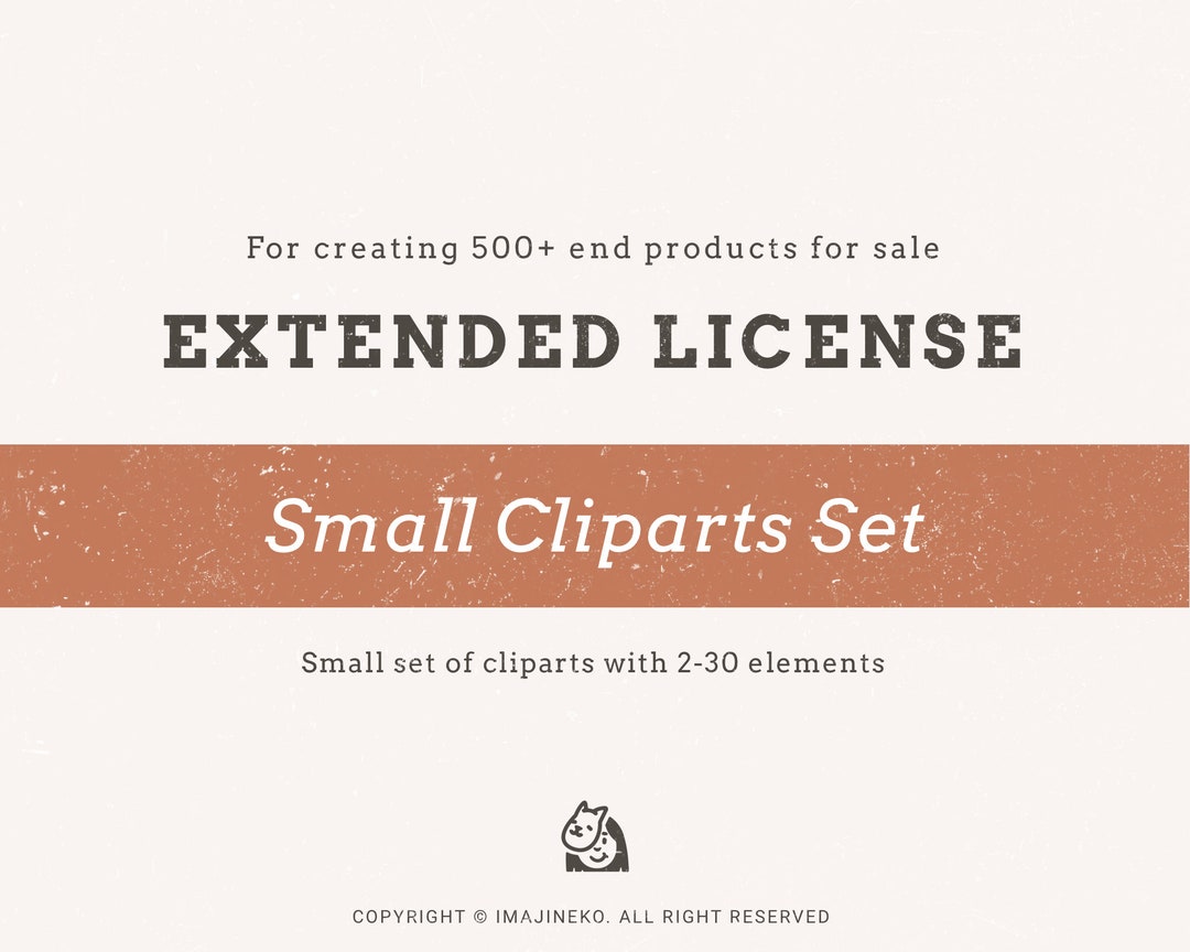 Extended License: Small Cliparts Set - by Imajineko - Etsy