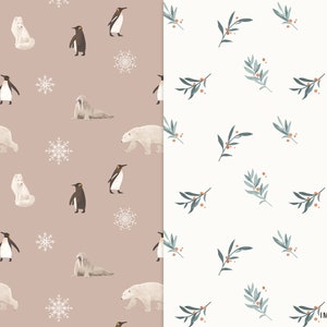 Winter Digital Paper, Winter Boho Scrapbook Paper, Christmas Boho ...