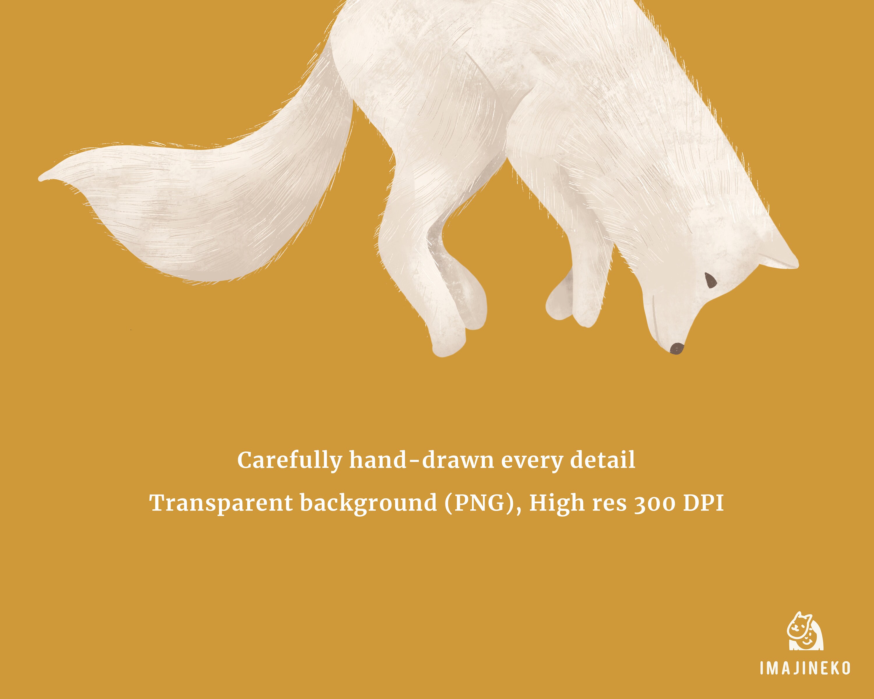 Arctic White Fox Clipart, Winter Snow Fox PNG, Snow Arctic Animals PNG ...