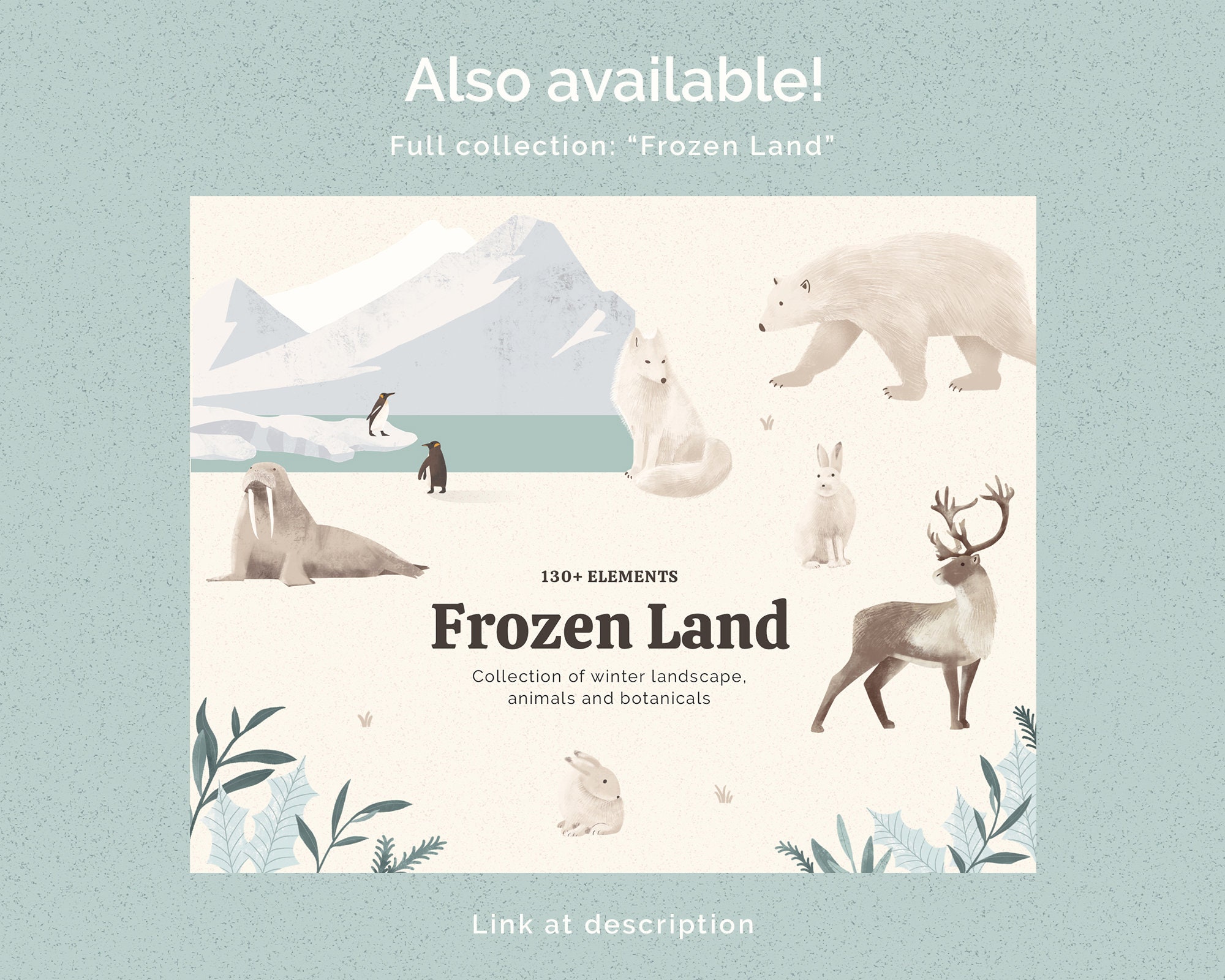 Winter Animals Clipart, Snow Arctic Animals PNG Commercial Use, Winter ...